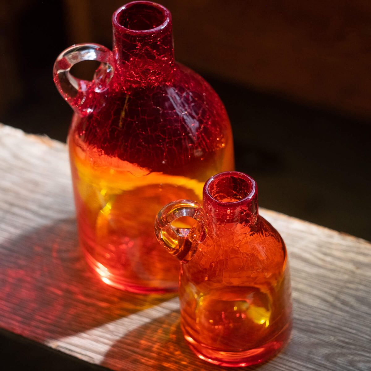 3115L Large Moonshine Jug - Tangerine – Blenko Glass Company